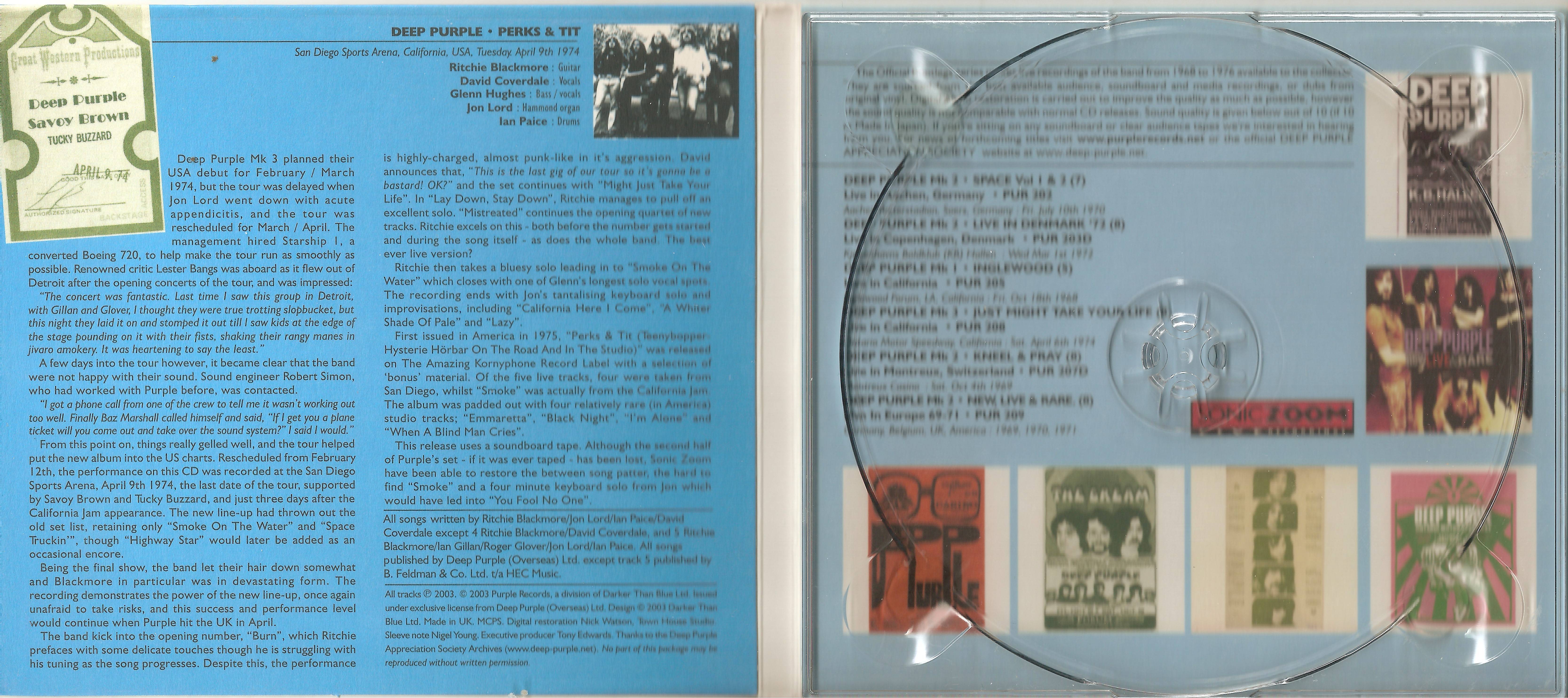 Deep Purple Perks And Tit [digipack in] | CD Covers | Cover Century ...